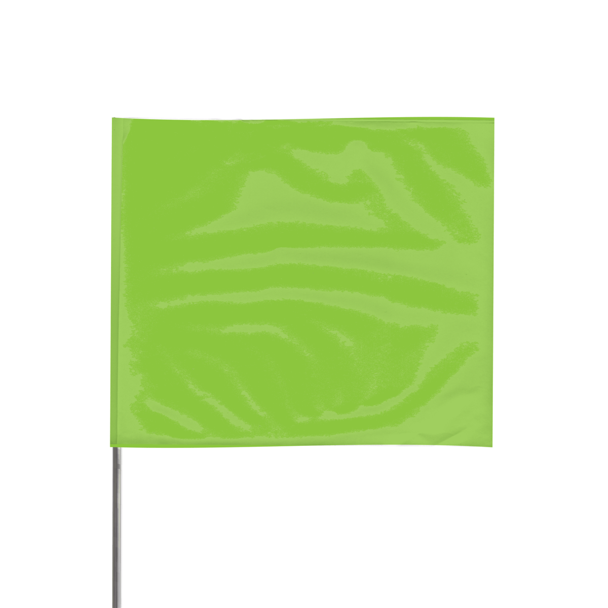 Presco 4" x 5" Lime Glow Utility Marking Flags Stakes - 21" Wire Staff ...