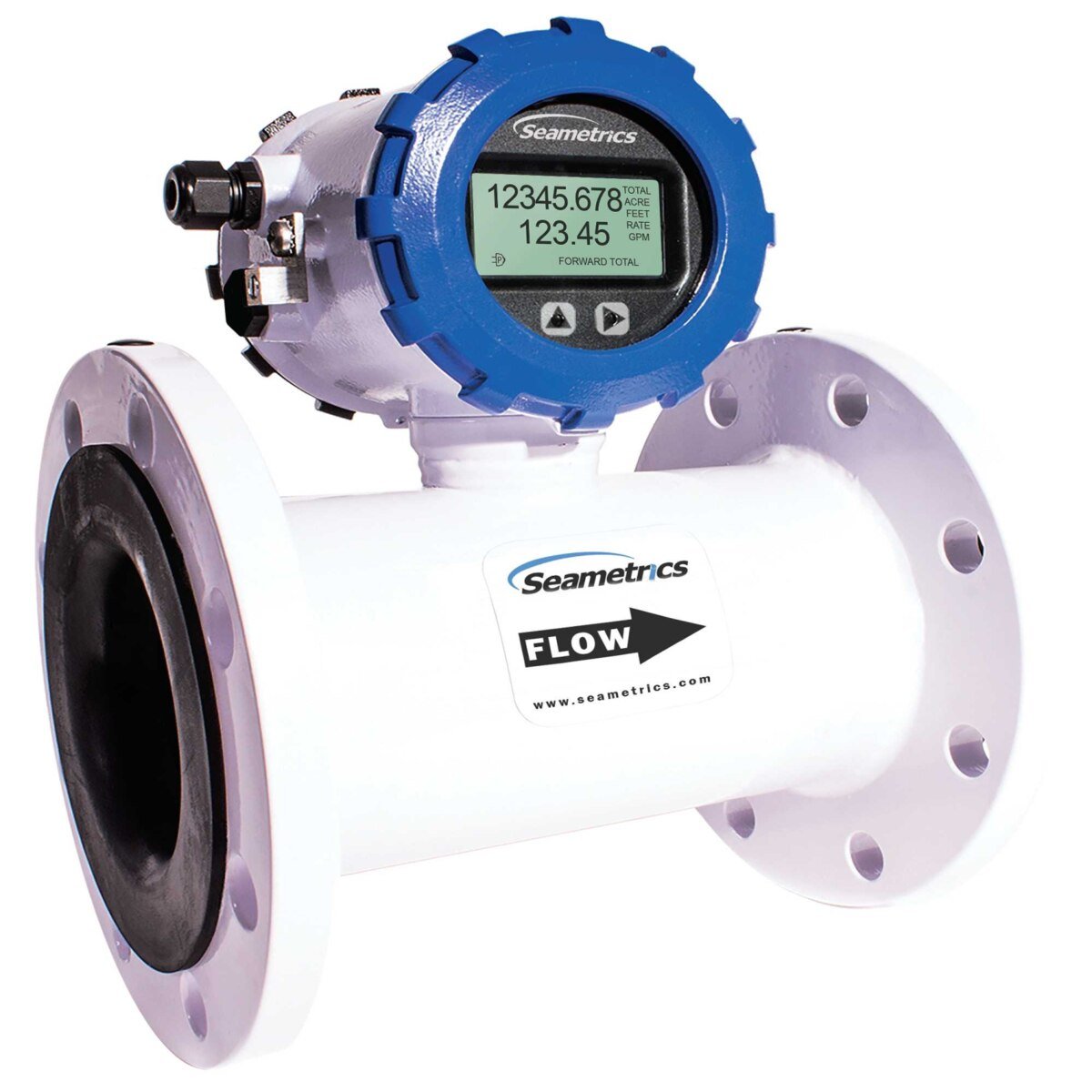 Seametrics® 10" iMag Flowmeter, NSF Gaskets, Integral Display w/ 8 ...
