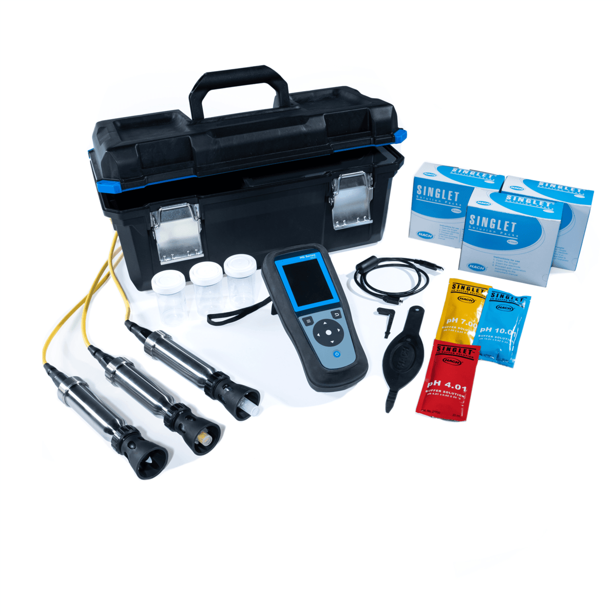 Hach HQ4300 Portable Meter w/ Rugged Field Gel pH, TDS & DO Electrodes ...