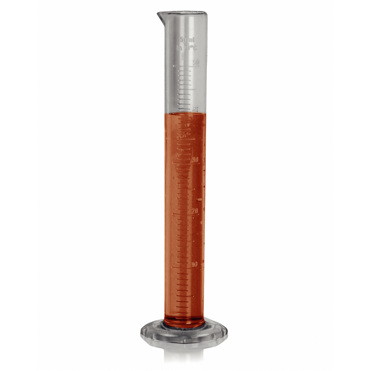 SP Bel-Art 50 mL Clear TPX Graduated Cylinder, 1.0 mL Graduation