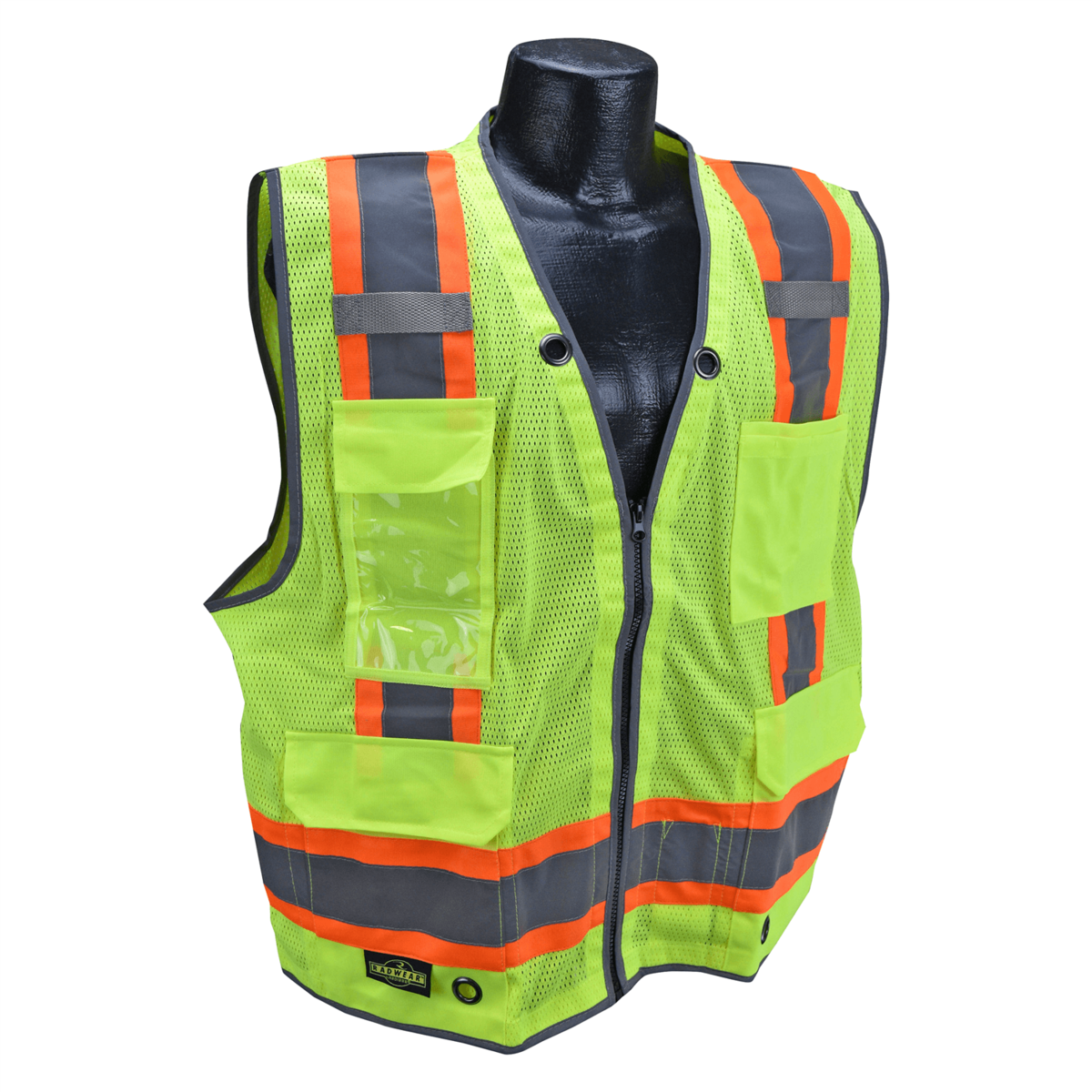 Radians Type R Class 2 Heavy Duty Two Tone Mesh Surveyor Vest w/ Solid ...