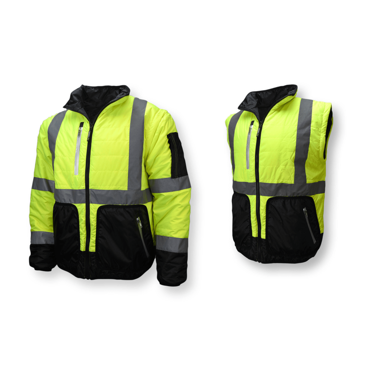 Radians Quilted Reversible Four-in-One Jacket w/ Zip-Off Sleeves