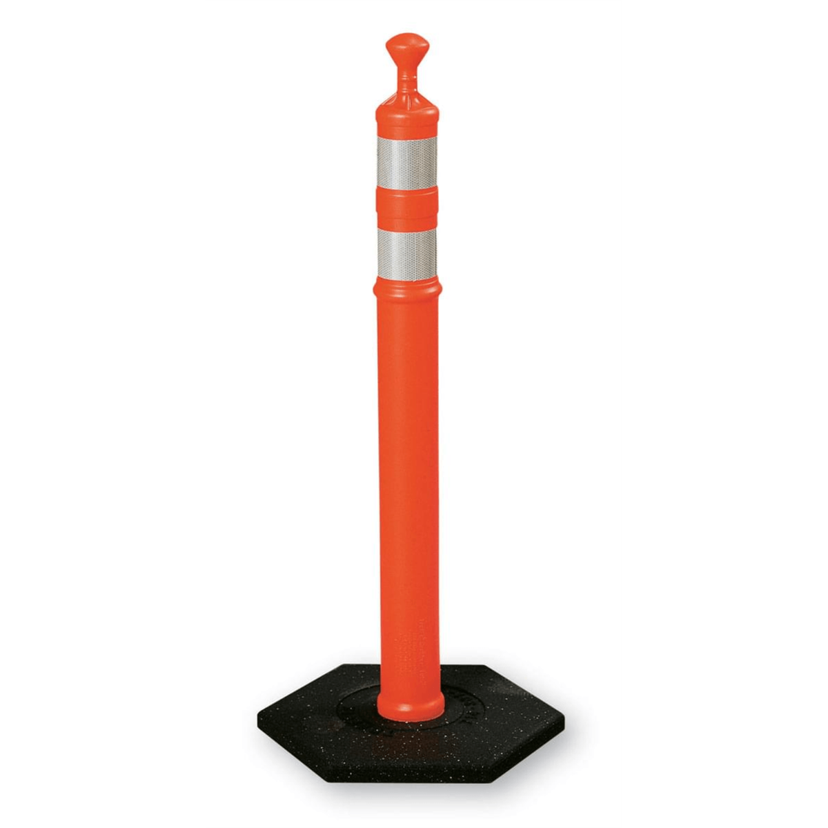 TrafFix Devices 42" Grabber Tube, 2 x 3" White HI Collars, No Base