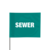 Presco 4" x 5" Green Sewer Utility Marking Flags Stakes - 21" Wire ...