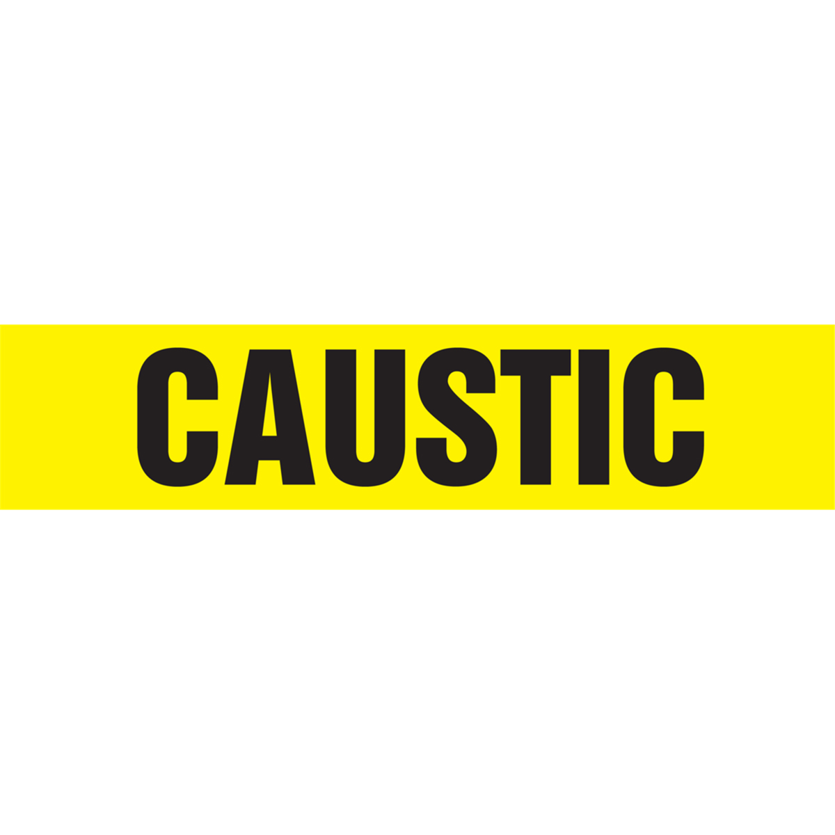 Self-Stick Pipe Markers, Caustic