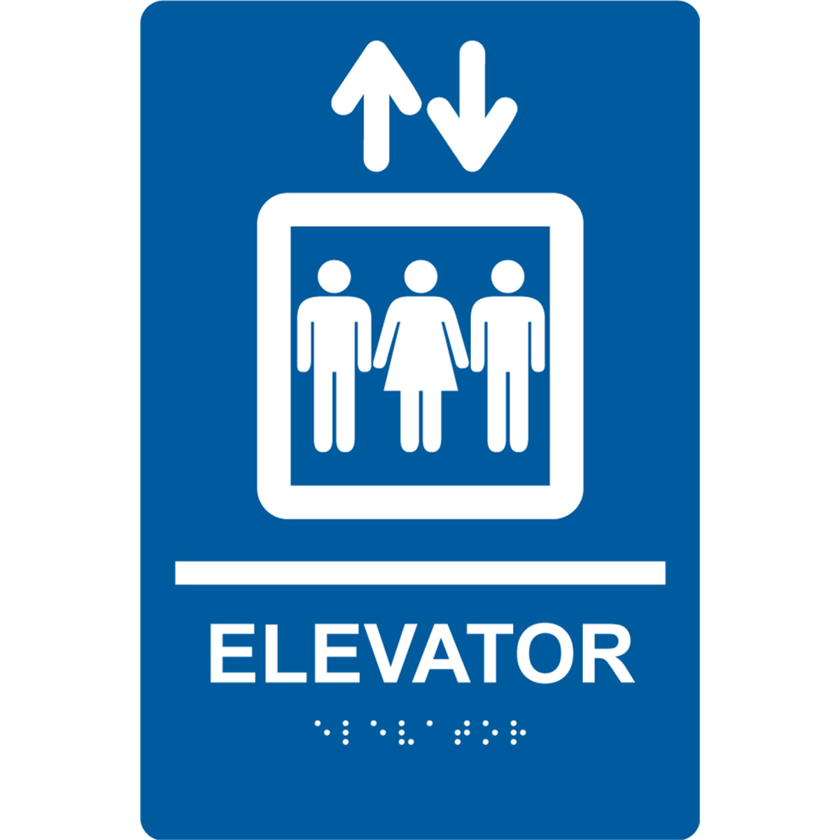 ACCUFORM NMC ELEVATOR ADA BRAILLE TACTILE SIGN