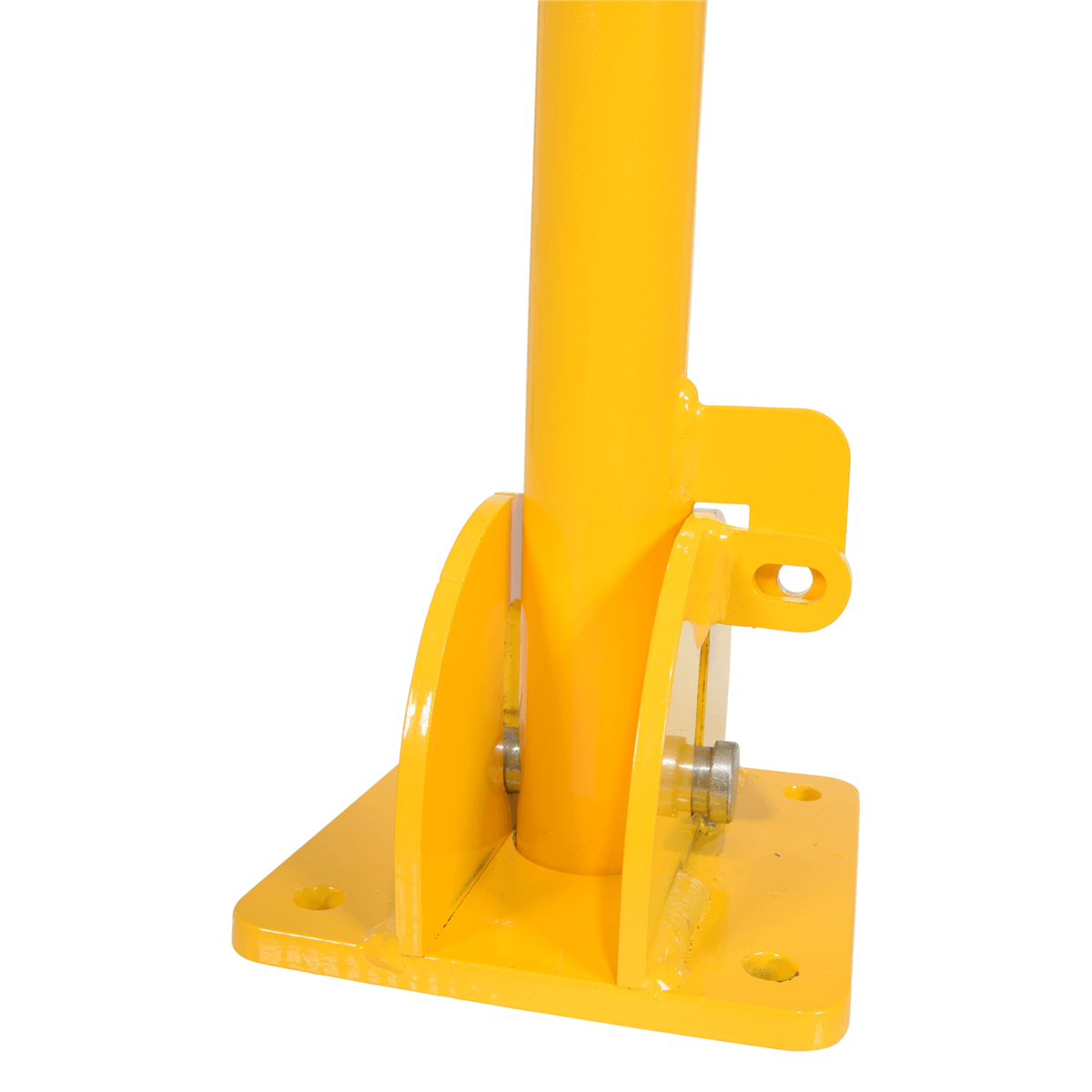 Vestil Steel Fold-Down Galvanized Bollard 42 In. Yellow BOL-FD-36-Y