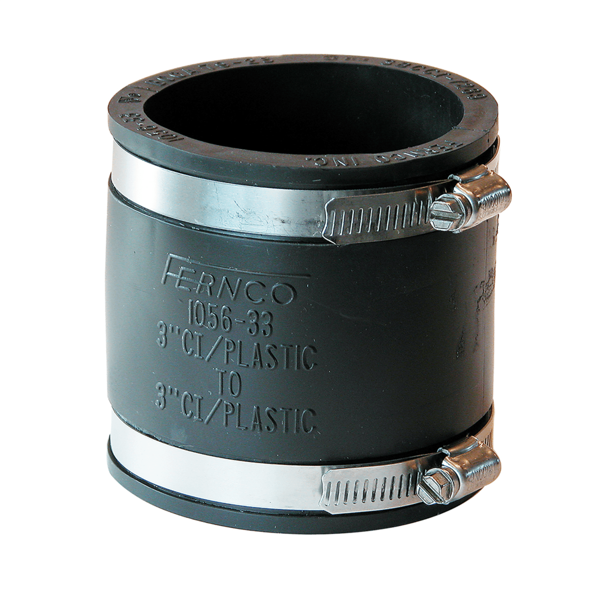Fernco Flexible PVC Pipe Coupling for Cast Iron/Plastic to Cast Iron ...
