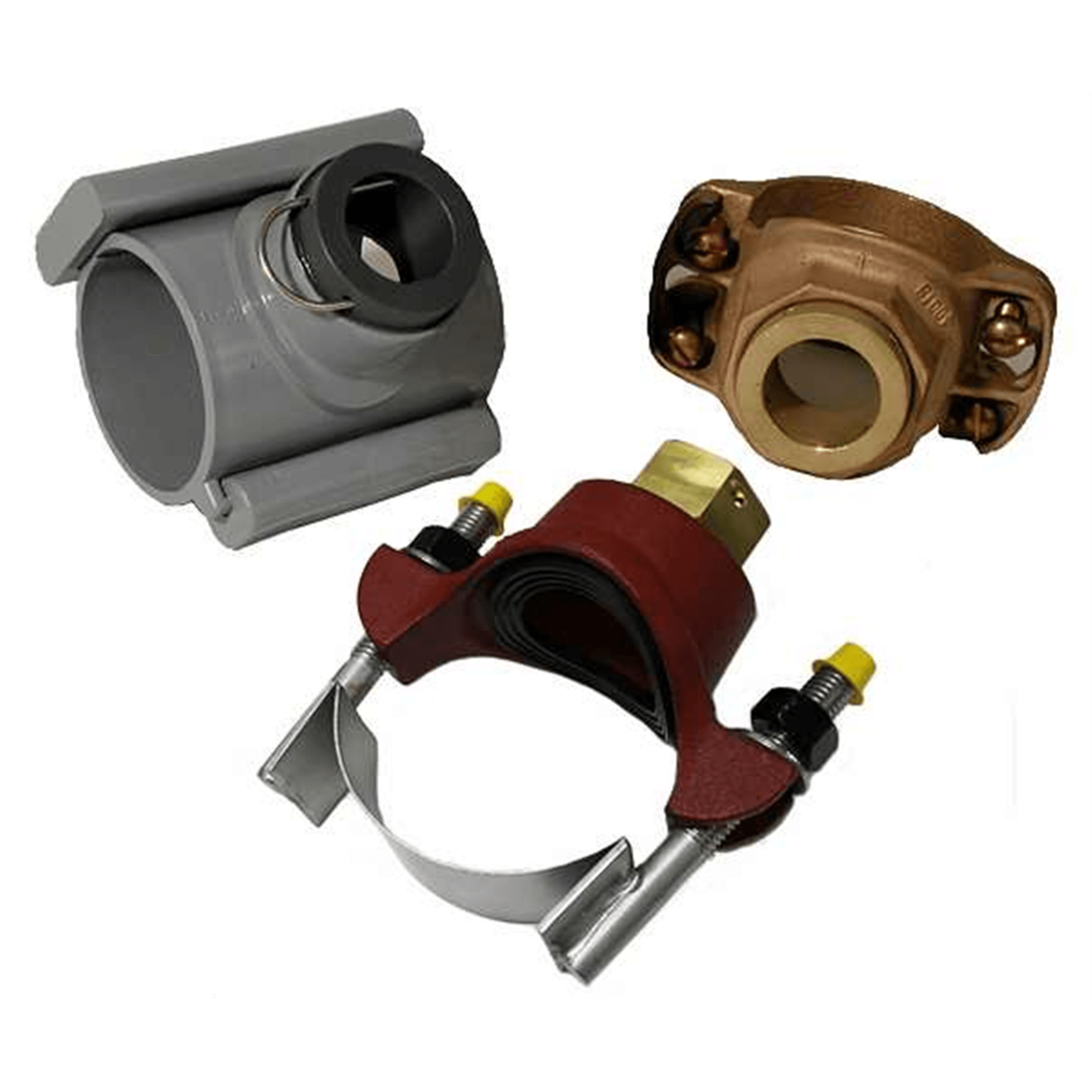 Seametrics® Installation Fitting, Ductile Iron Saddle, 4" Pipe, MF82S-F-400