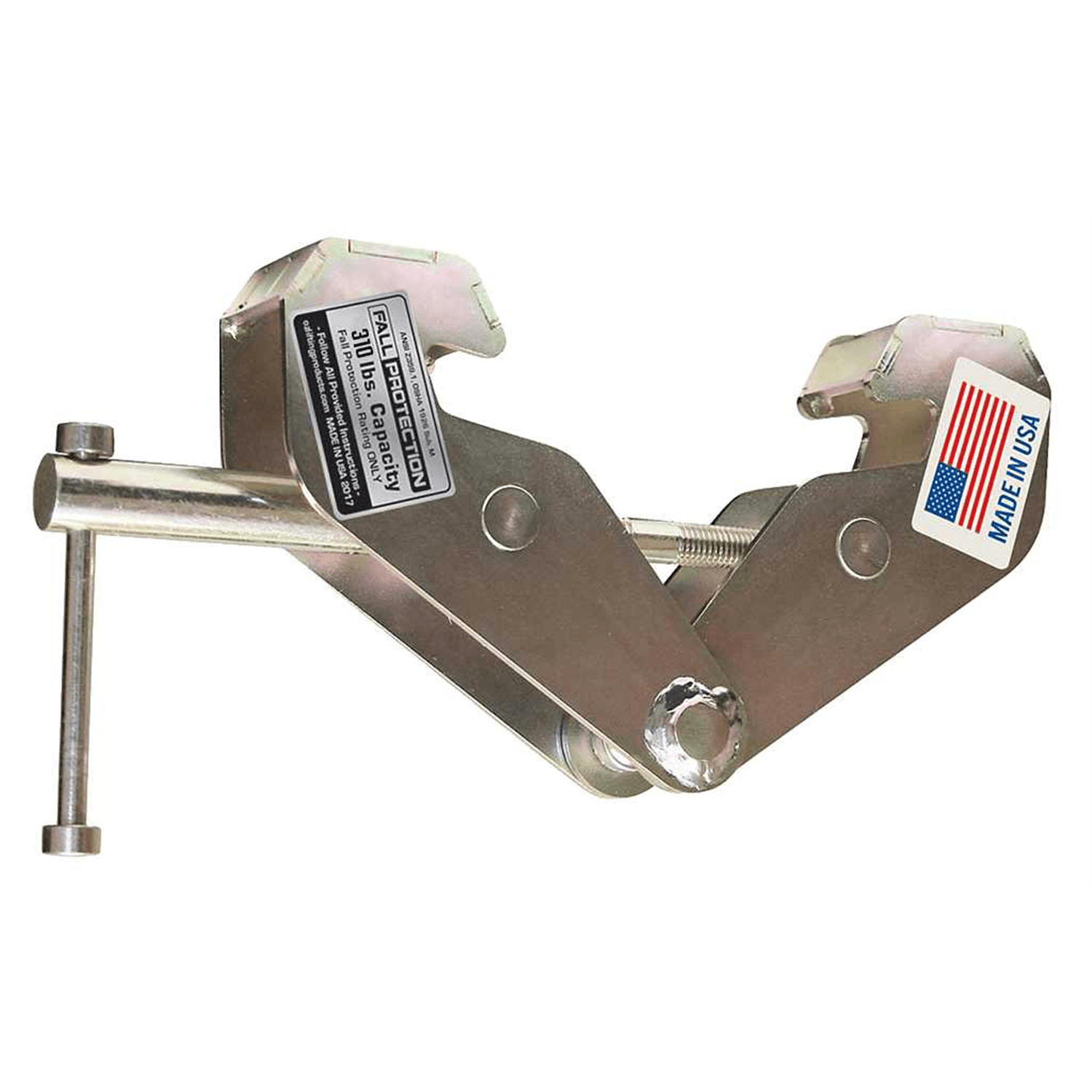 OZ Lifting Beam Clamp Fall Protection, Made in USA