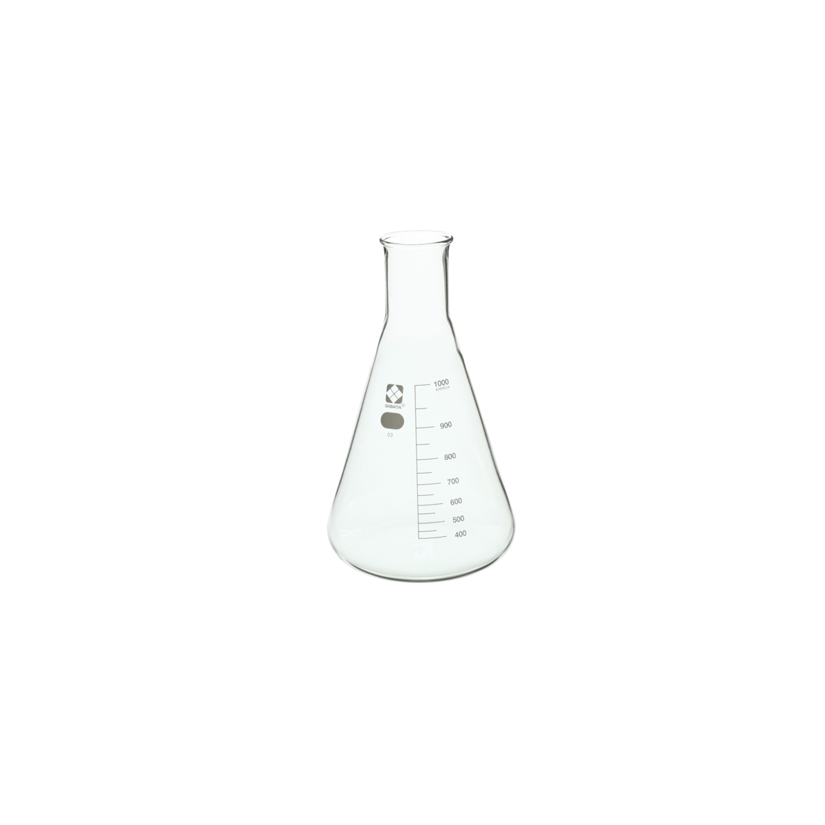 Vee Gee SIBATA Glass Erlenmeyer Flask, 1000 mL, Pack of 10