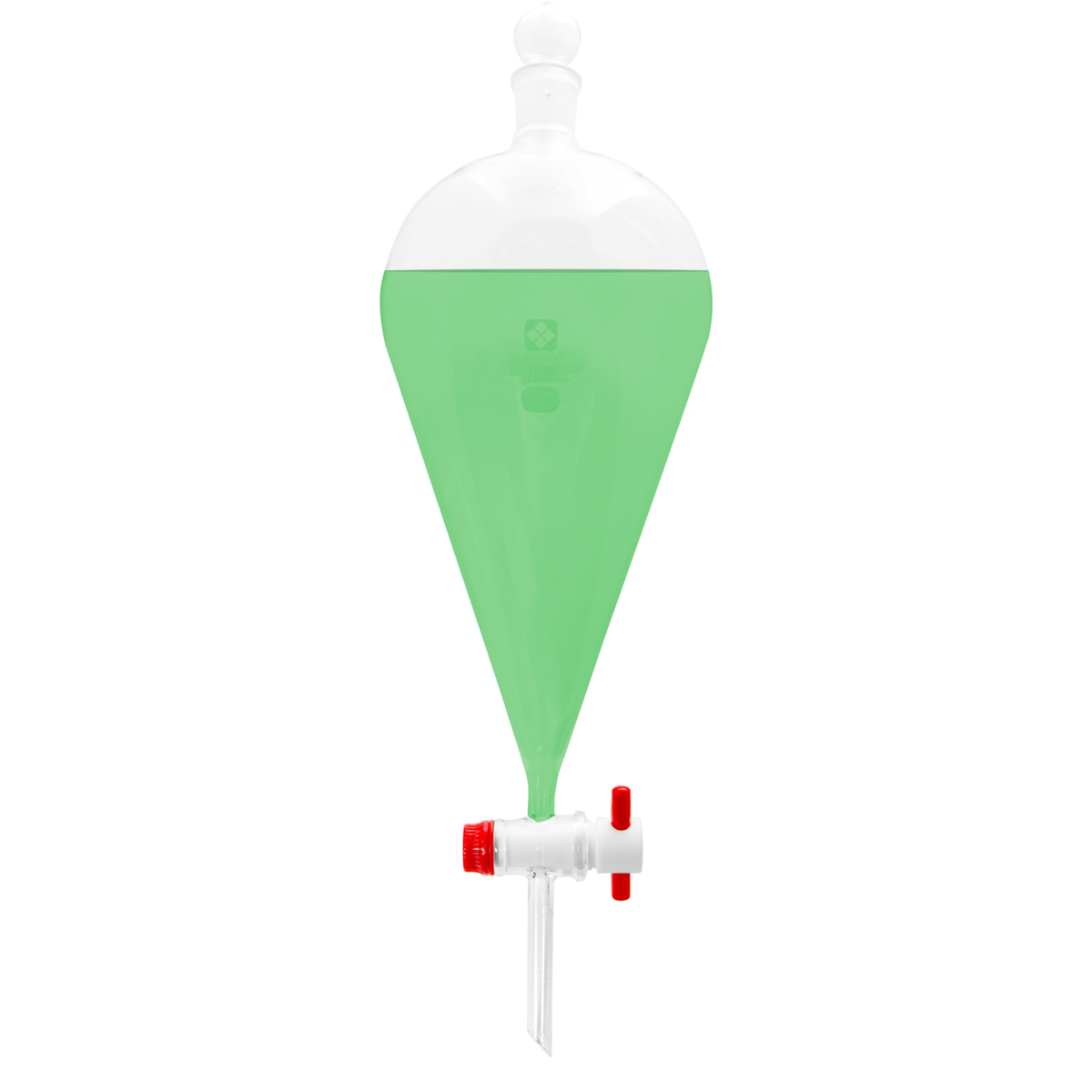 Vee Gee SIBATA Glass Separatory Funnel, 2000 mL