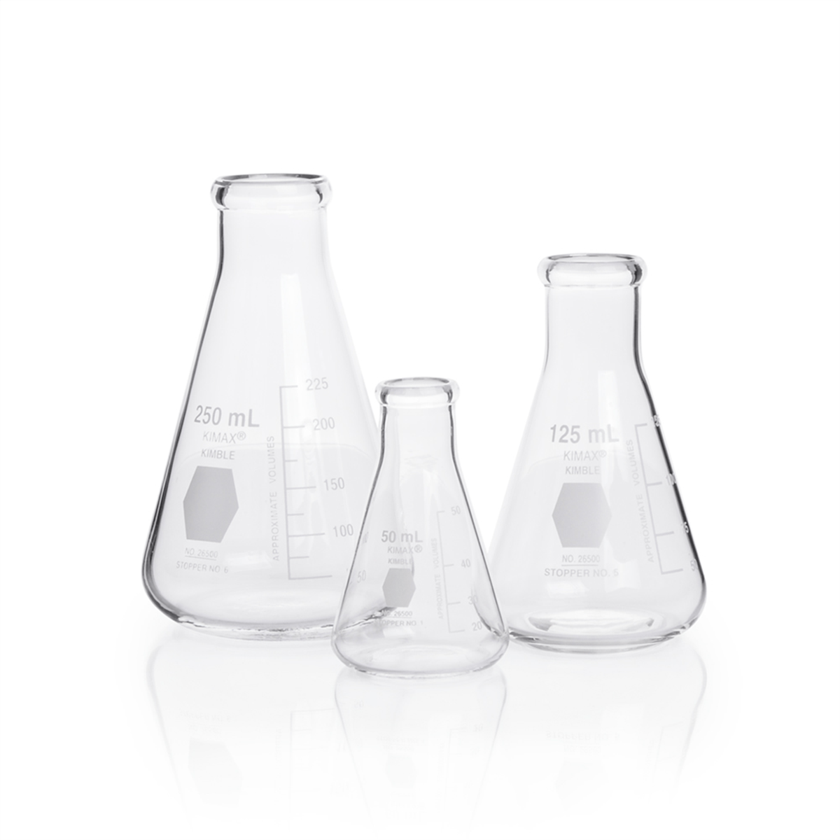 Kimax® Narrow Mouth Erlenmeyer Flask, 50 mL, 26500-50