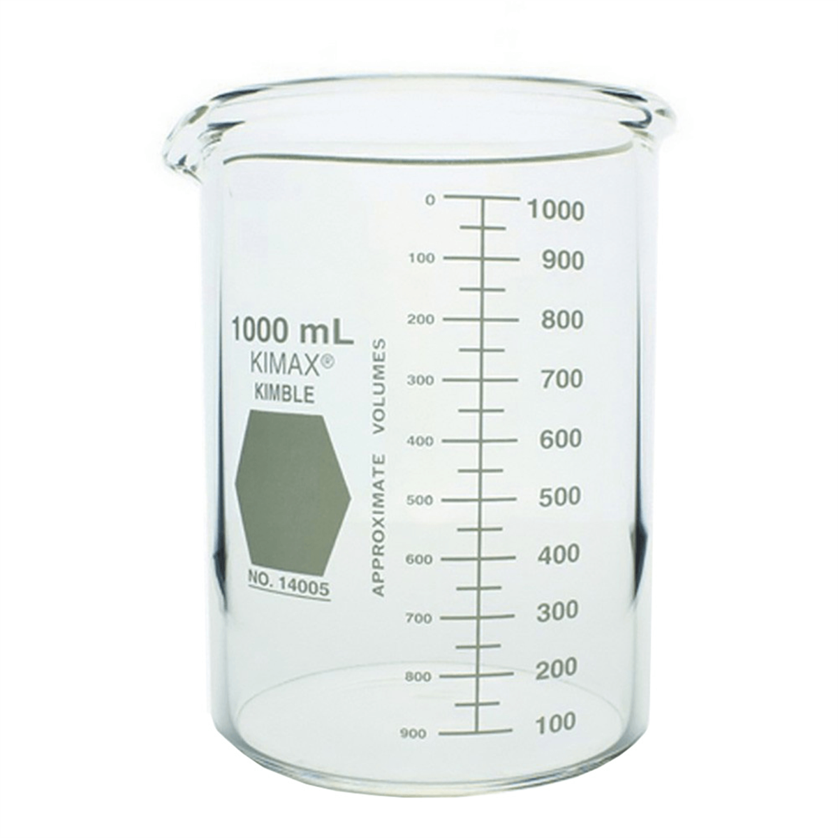 Kimble® KIMAX® Low Form Heavy Duty Beaker, 1000 mL, 14005-1000